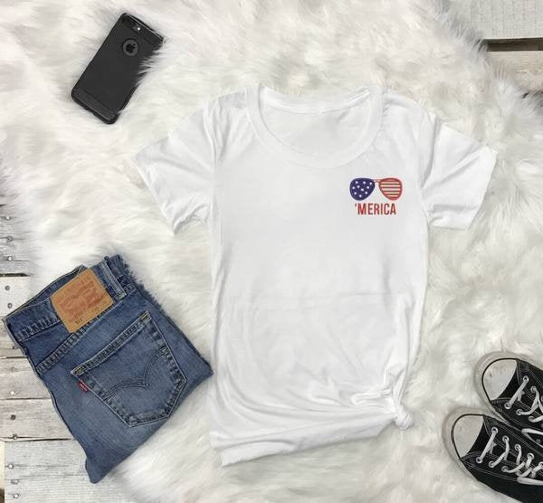 4th of July Merica Tshirt Memorial Day Shirt, 'merica Outfit, Graphic ...