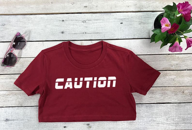 Underboob Top Caution Sexy Underboob Festival Clothing Crop Etsy
