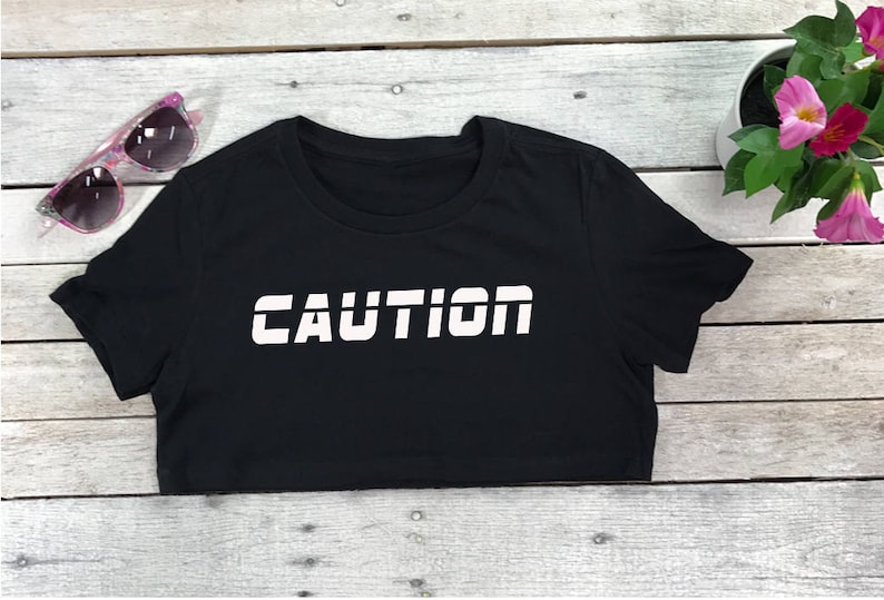 Underboob Top Caution Sexy Underboob Festival Clothing Crop Etsy