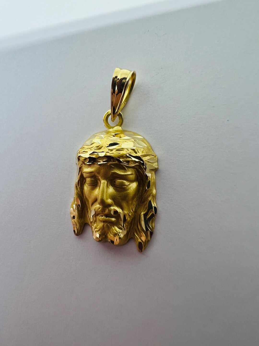 Jesus Christ Pendant Solid Yellow Gold 18k 750% - Etsy