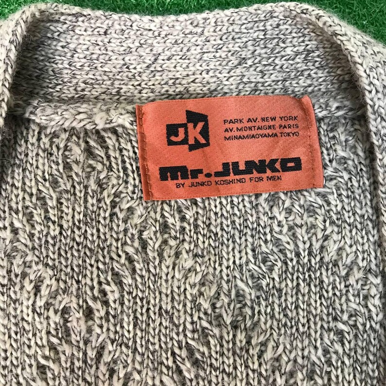 VINTAGE MR.JUNKO Konshino Junko Shimada Japan Cardigan Knitwear Coogi ...