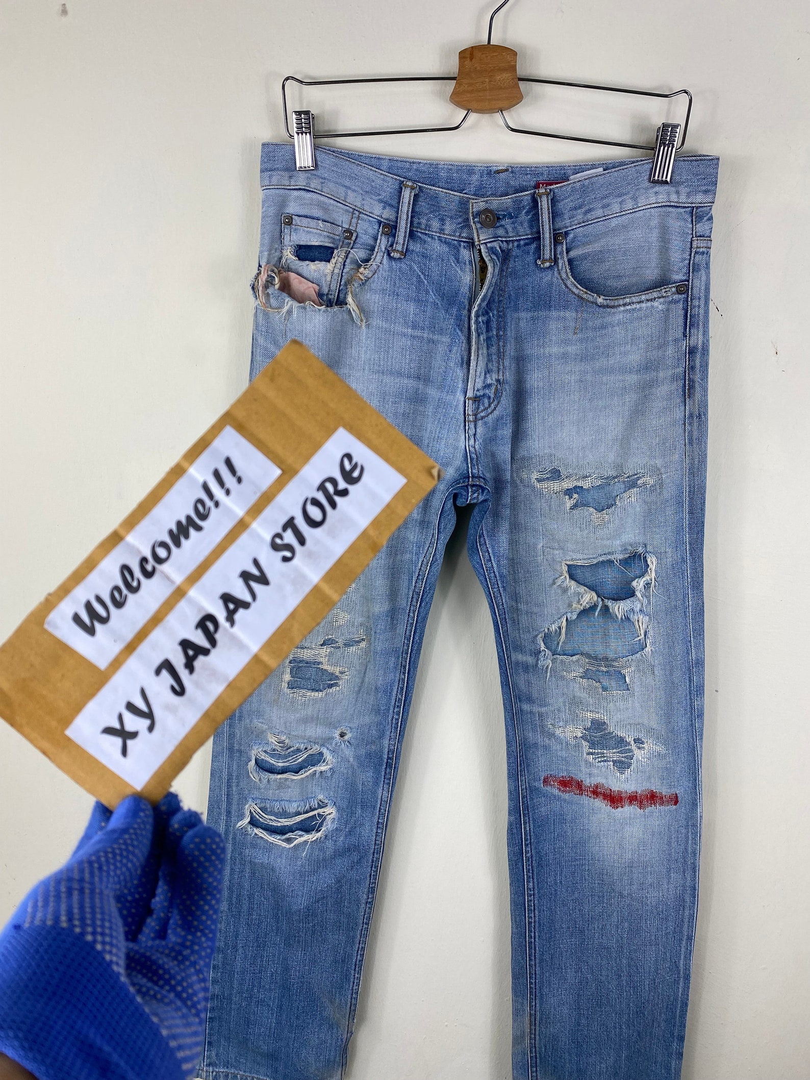 Distressed Trashed Dirty Jean Semantic Japanese Brand Vintage Jean ...