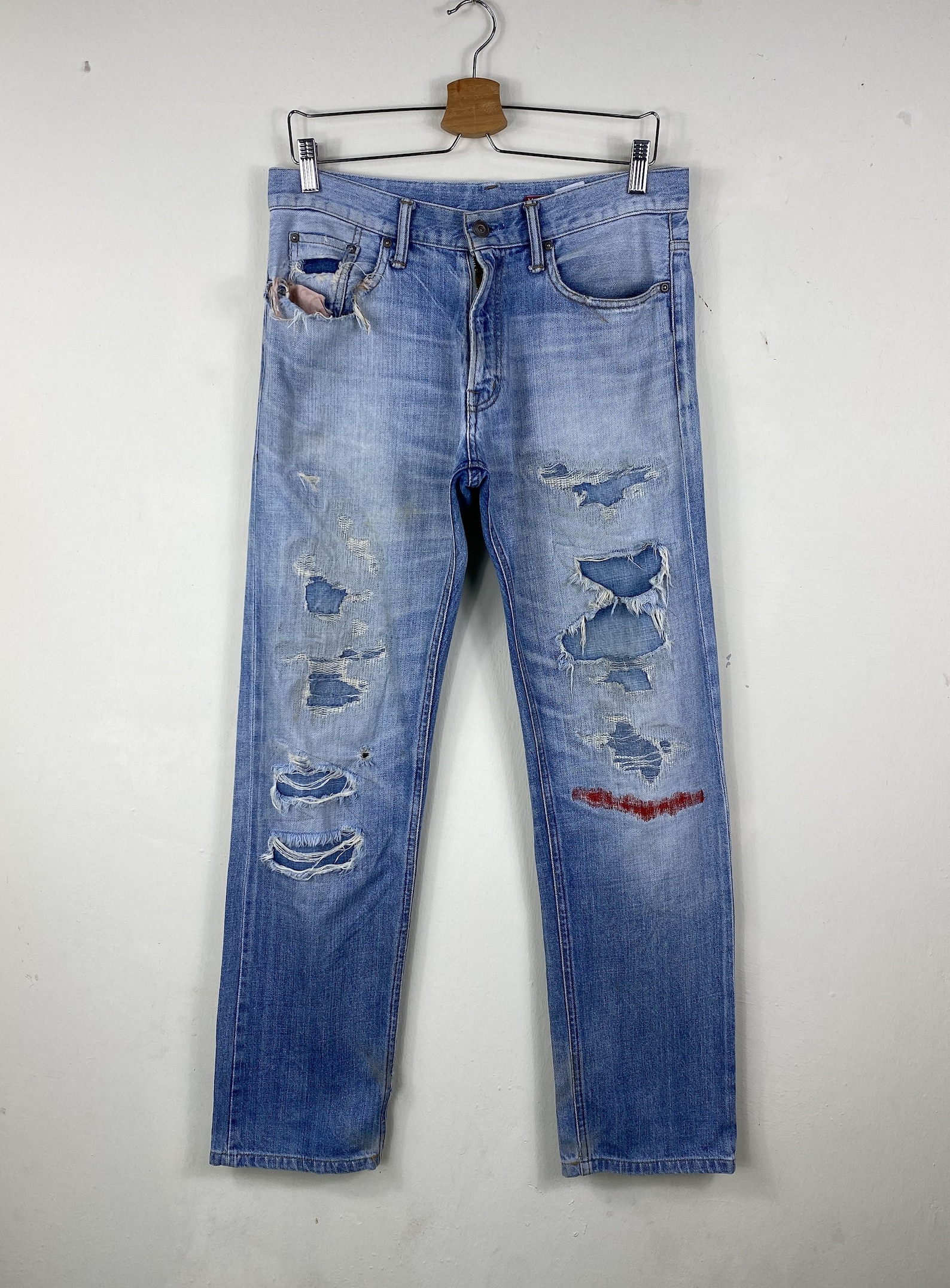 Distressed Trashed Dirty Jean Semantic Japanese Brand Vintage Jean ...
