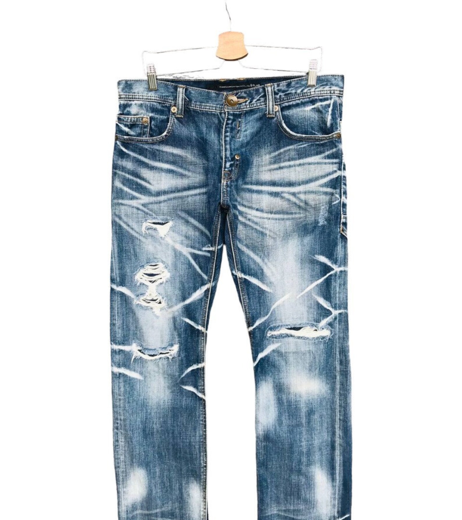 Tete Homme Issey Miyake by PLAG PLAG Lowrise Distressed Jean ...