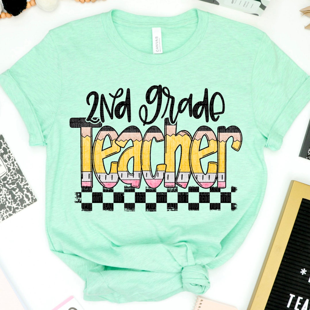 2nd Grade Teacher, 2nd Grade Teacher Shirt, Teacher Appreciation ...