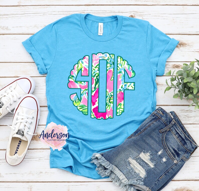 Lilly Inspired Monogram Personalized Lilly Monogram Custom - Etsy