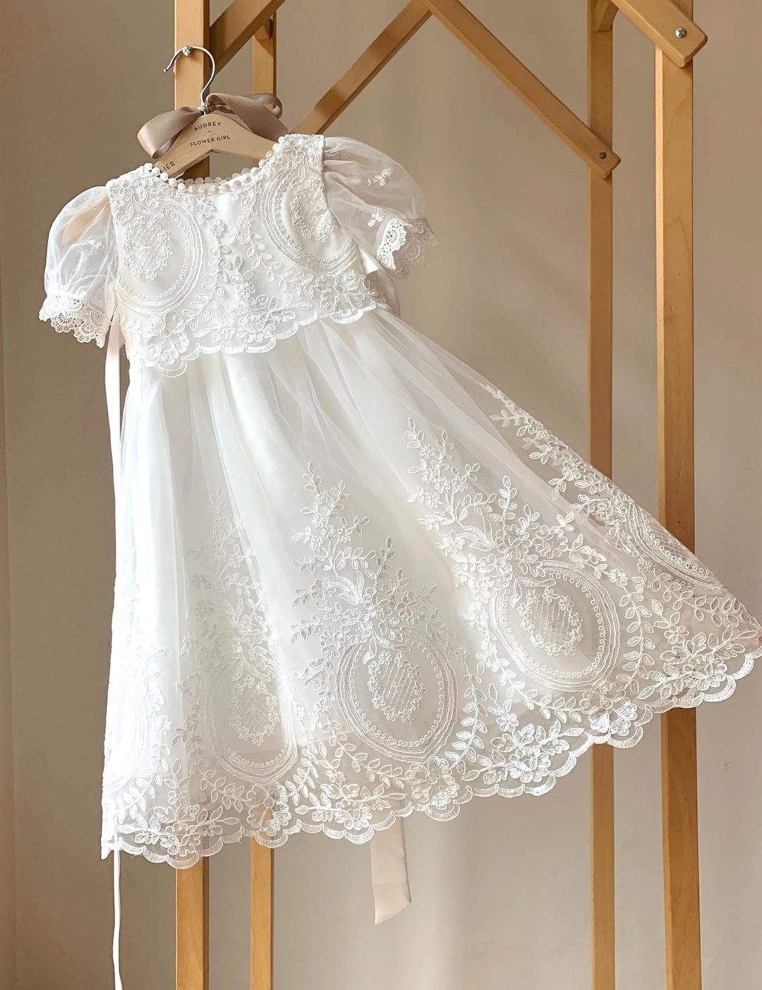 Baptism Dress for Baby Girl, Lace Baptism Dress, Christening Dress for ...