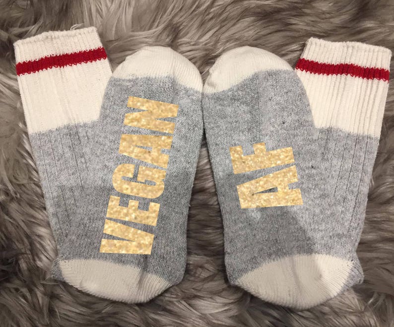Vegan AF Socks, Funny Novelty Socks, Valentine's Gift - Etsy Canada
