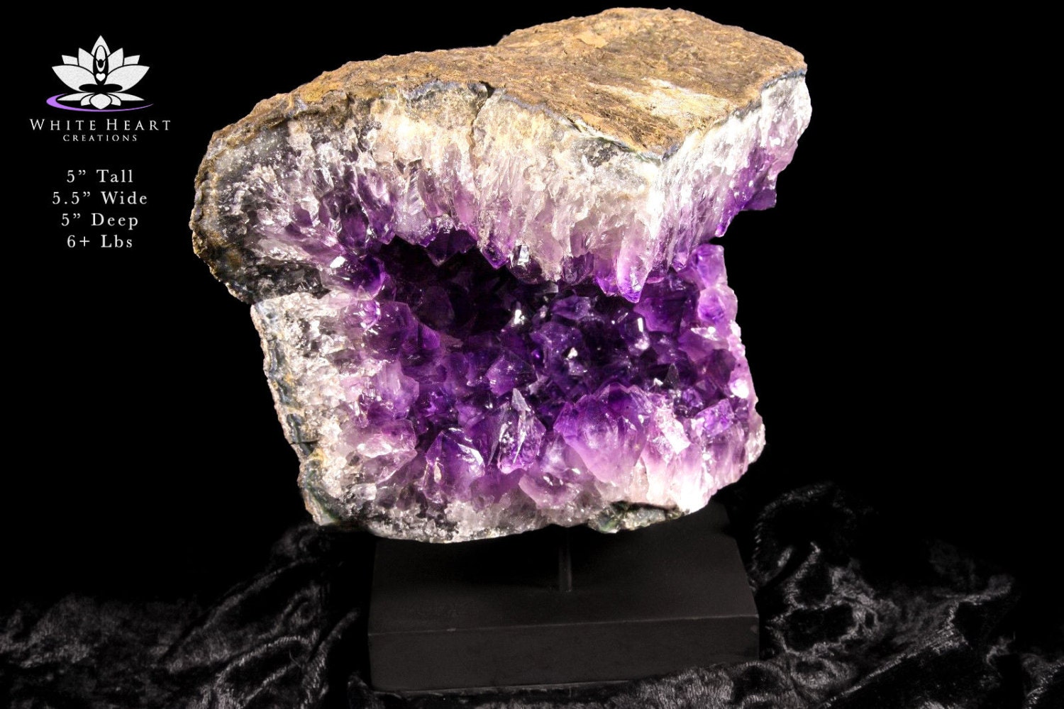 5 x 5 x 5 High Grade Amethyst Crystal Cluster Geode Over 6 Pounds FREE ...