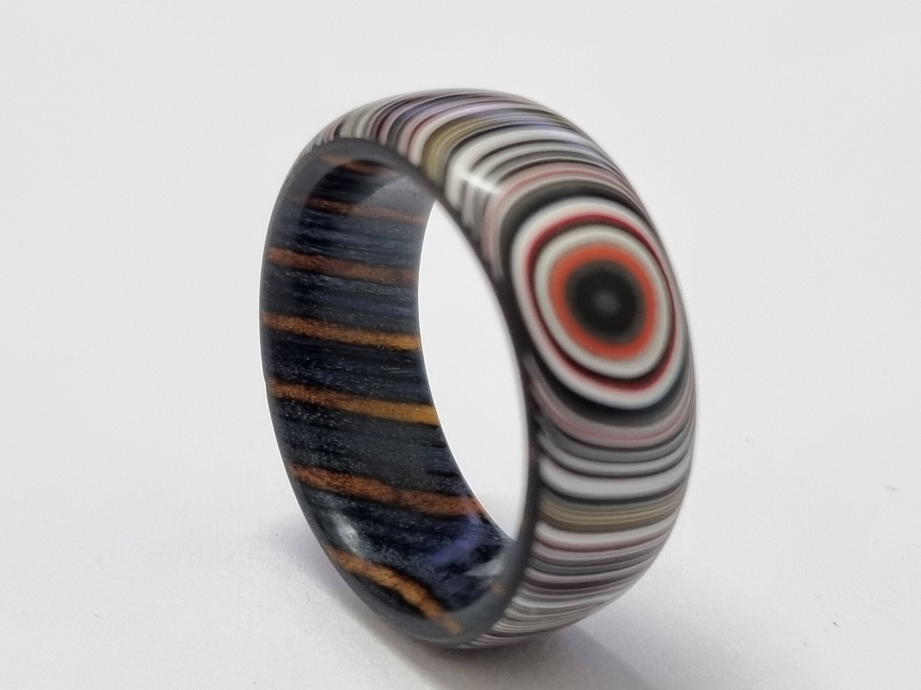 Wood and Fordite Ring. Fordite Jewelry Fordite Ring Wedding - Etsy Israel