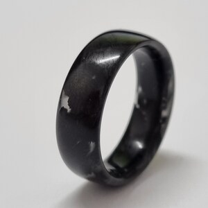 Carbon Fiber Forged Glow in the Dark Ring, Wedding Ring, Blue Glow Ring ...