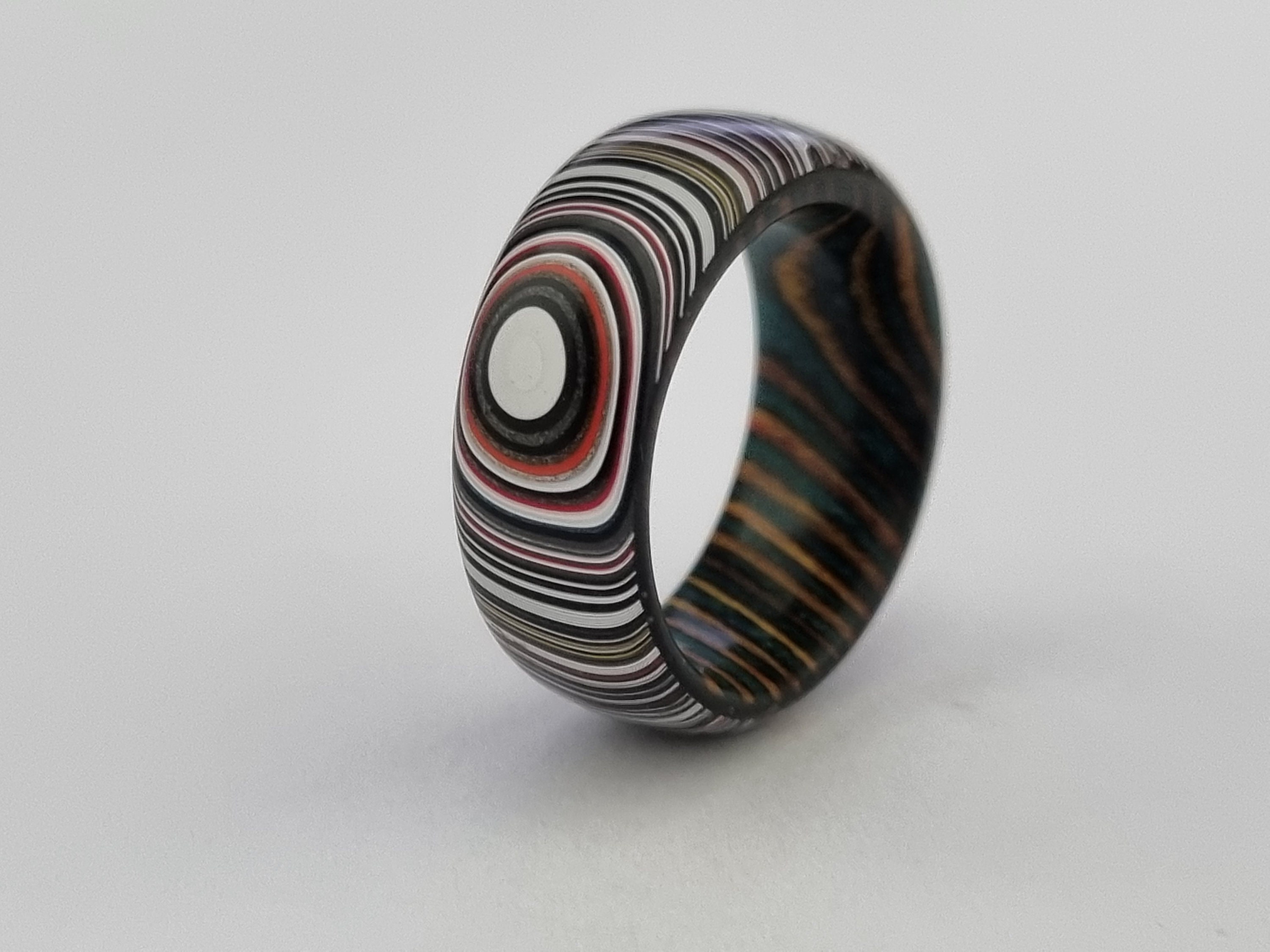 Wood and Fordite Ring. Fordite Jewelry Fordite Ring Wedding - Etsy Israel