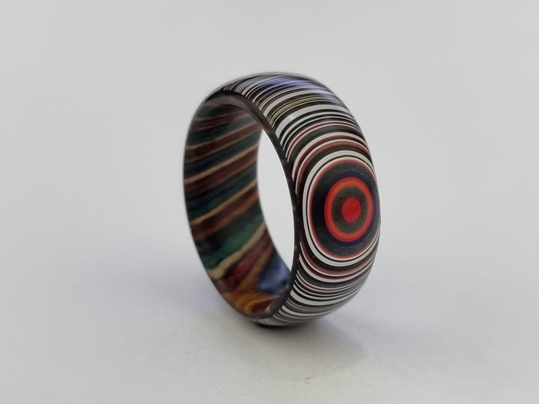 Wood and Fordite Ring. Fordite Jewelry Fordite Ring Wedding - Etsy Israel