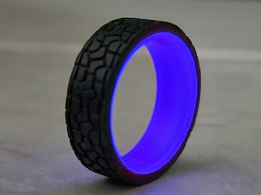 Tire Carbon Fiber Ring ,tire Tread Ring, Men's Wedding Ring, Black Band ...