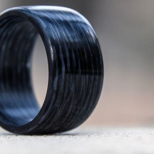 Carbon Fiber Glow in the Dark Ring, Wedding Ring, Aqua Glow Ring ...