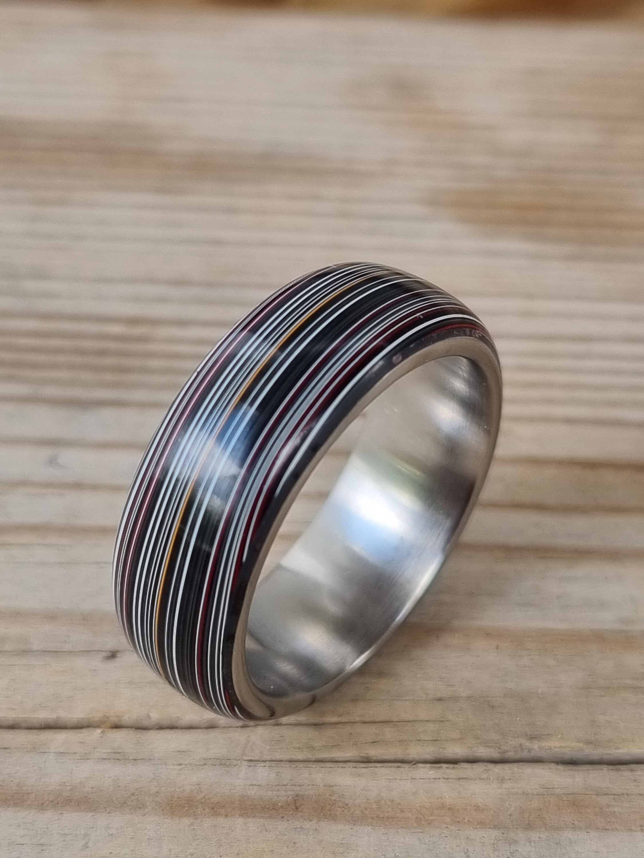 Titanium Fordite Ring, Fordite Jewelry, Fordite Ring, Wedding Ring ...