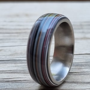 Titanium Fordite Ring, Fordite Jewelry, Fordite Ring, Wedding Ring ...
