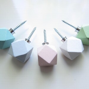Large Geometric Knobs Choose Colors Hexagon Knobs Colorful - Etsy