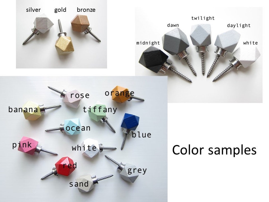 Large Geometric Knobs Choose Colors Hexagon Knobs Colorful - Etsy