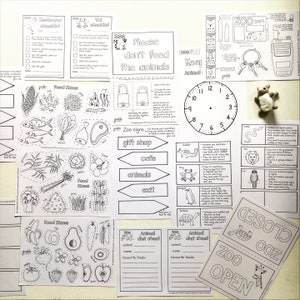 Zoo Keeper Dramatic Play Kids Activity Printable Bundle; Diy Craft ...