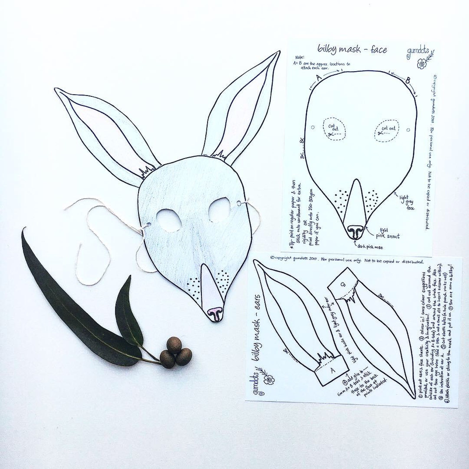 Easter Bilby Kids Activity Printable Bundle Colour in Nature - Etsy