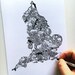 Illustrated Map of England A4 / A5 Unique Map Illustration Print ...