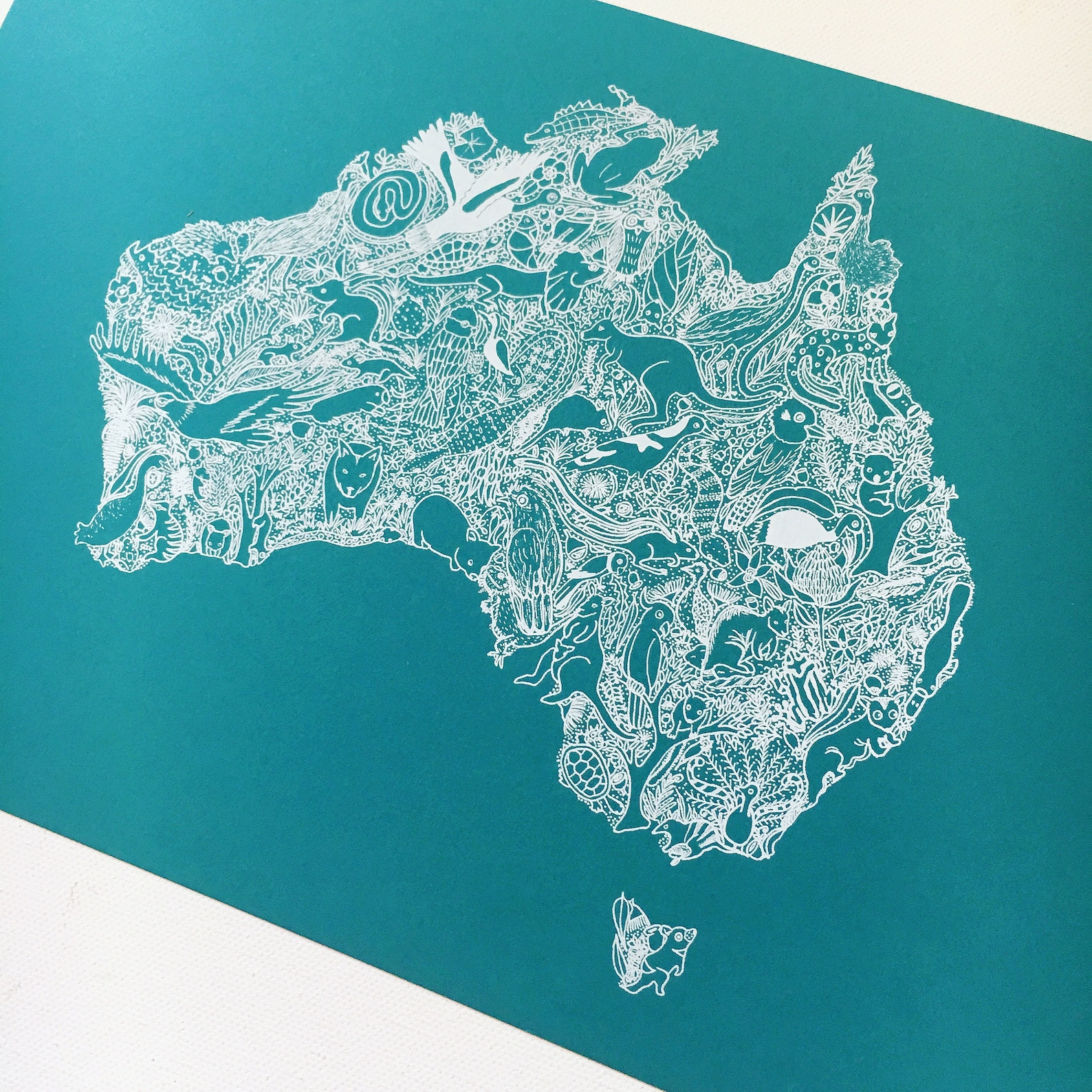 Great Southern Land Illustrated Map Australia A4 / A5 Unique - Etsy