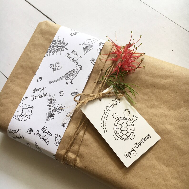 Western Swamp Tortoise Australian Christmas Gift Tag | Etsy