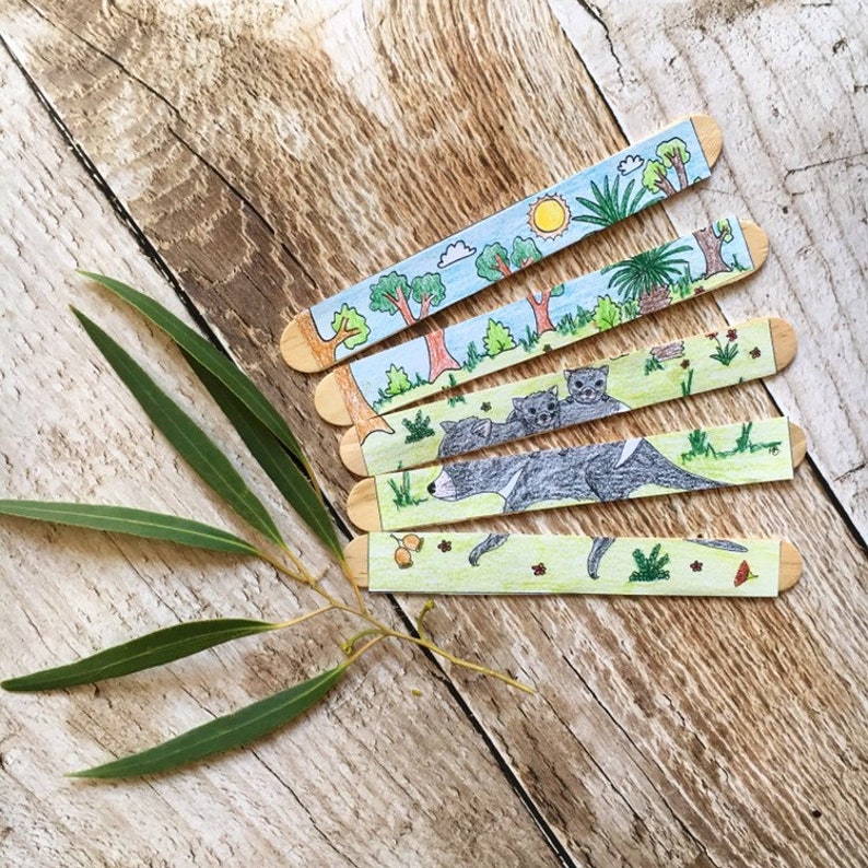 Australian bush kids activity printable bundle numbat nature | Etsy