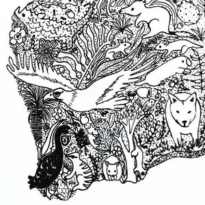 Great Southern Land Illustrated Map Australia A4 / A5 Unique Map ...