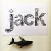 Jack Illustrated Name- Personalised Unique Wall Art; Australian Kids ...