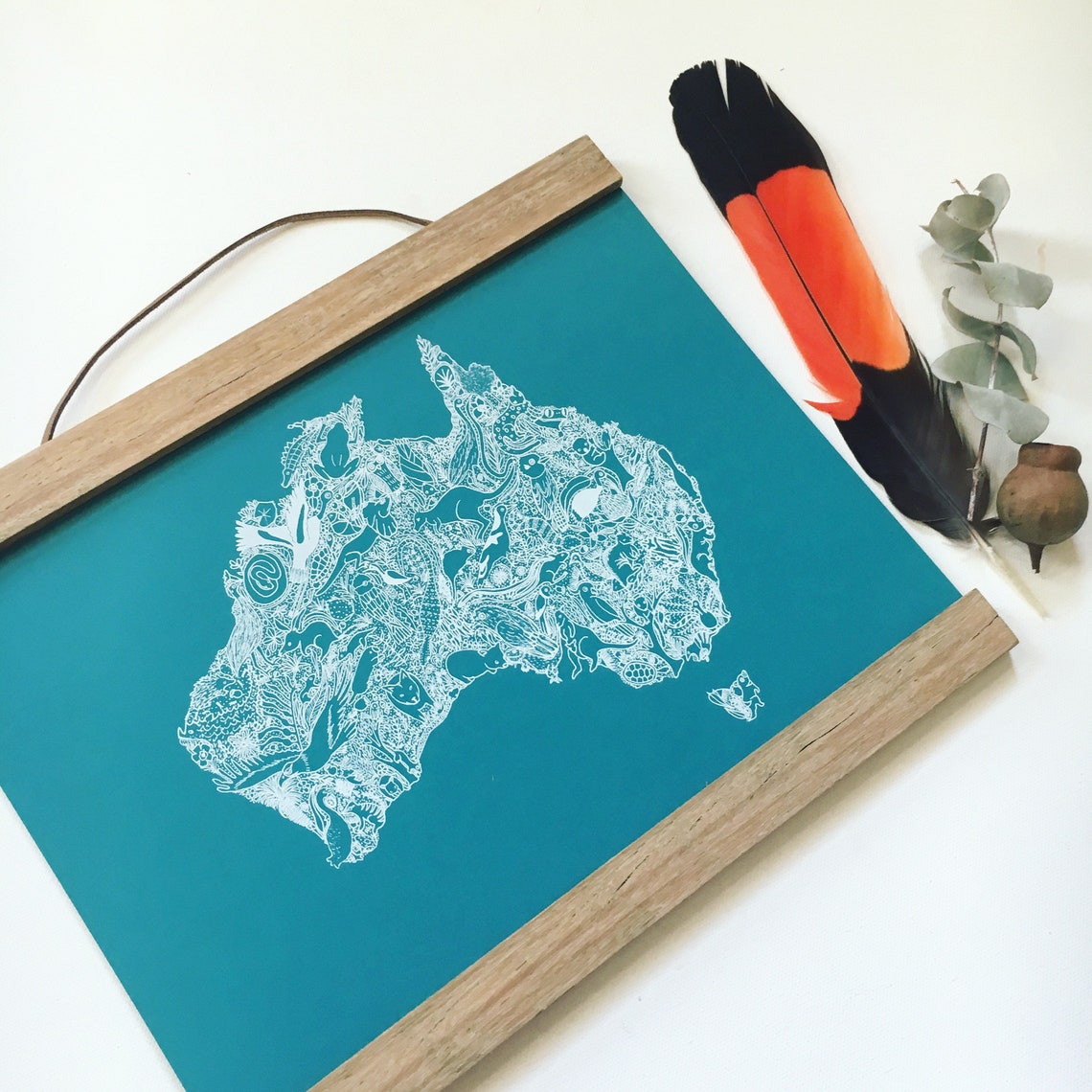 Great Southern Land Illustrated Map Australia A4 / A5 Unique - Etsy