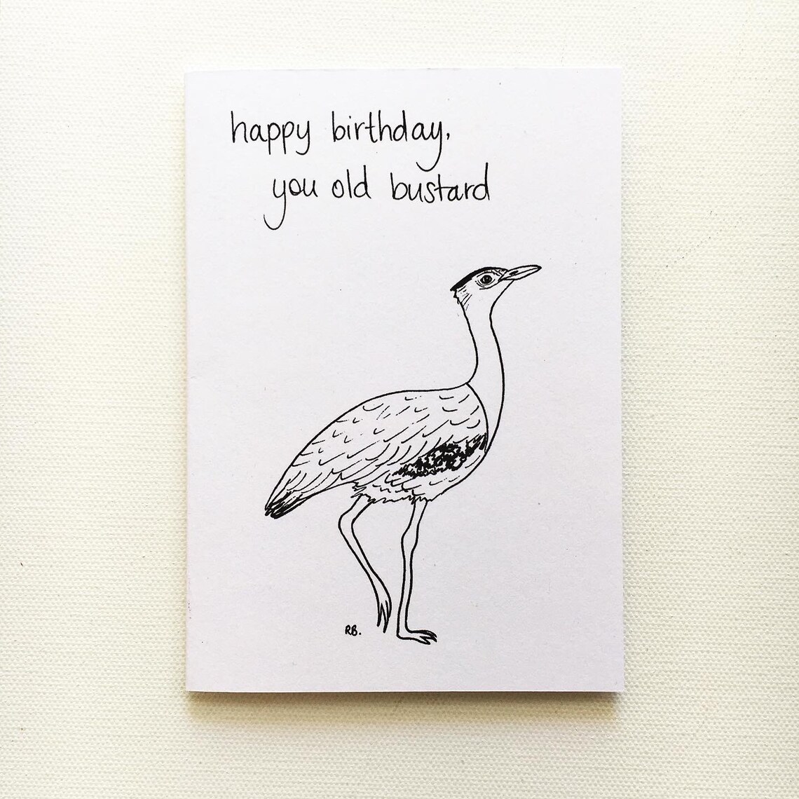Happy Birthday You Old Bustard- Australian Bustard Pun Greeting Card ...