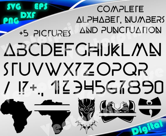 Black Panther font svg Wakanda Font svg Black Panther svg | Etsy