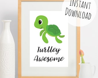 Turtley Awesome Printable - Etsy