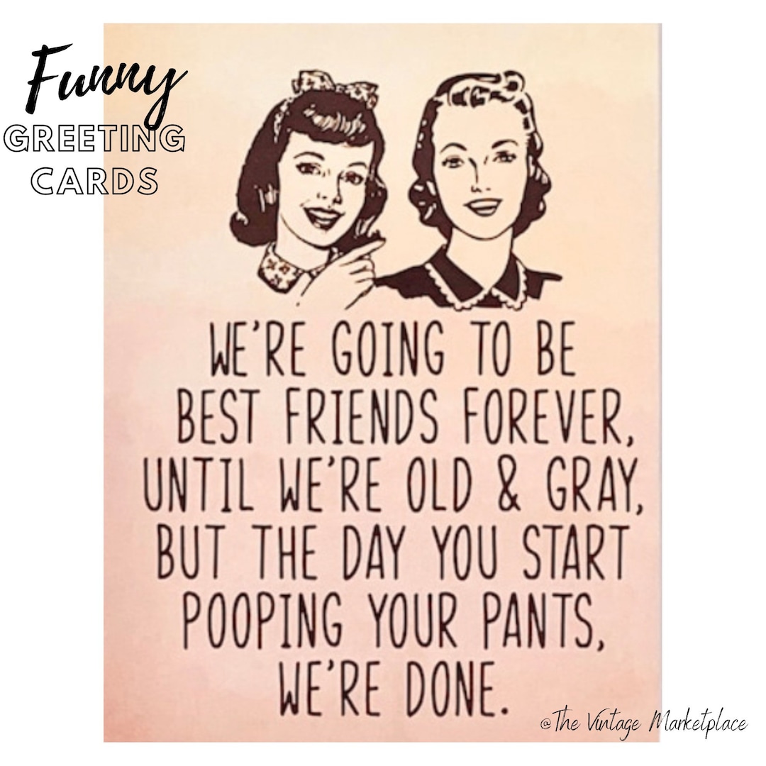 Funny Birthday Card | Pooping Pants Card | Best Friend Card | Funny ...