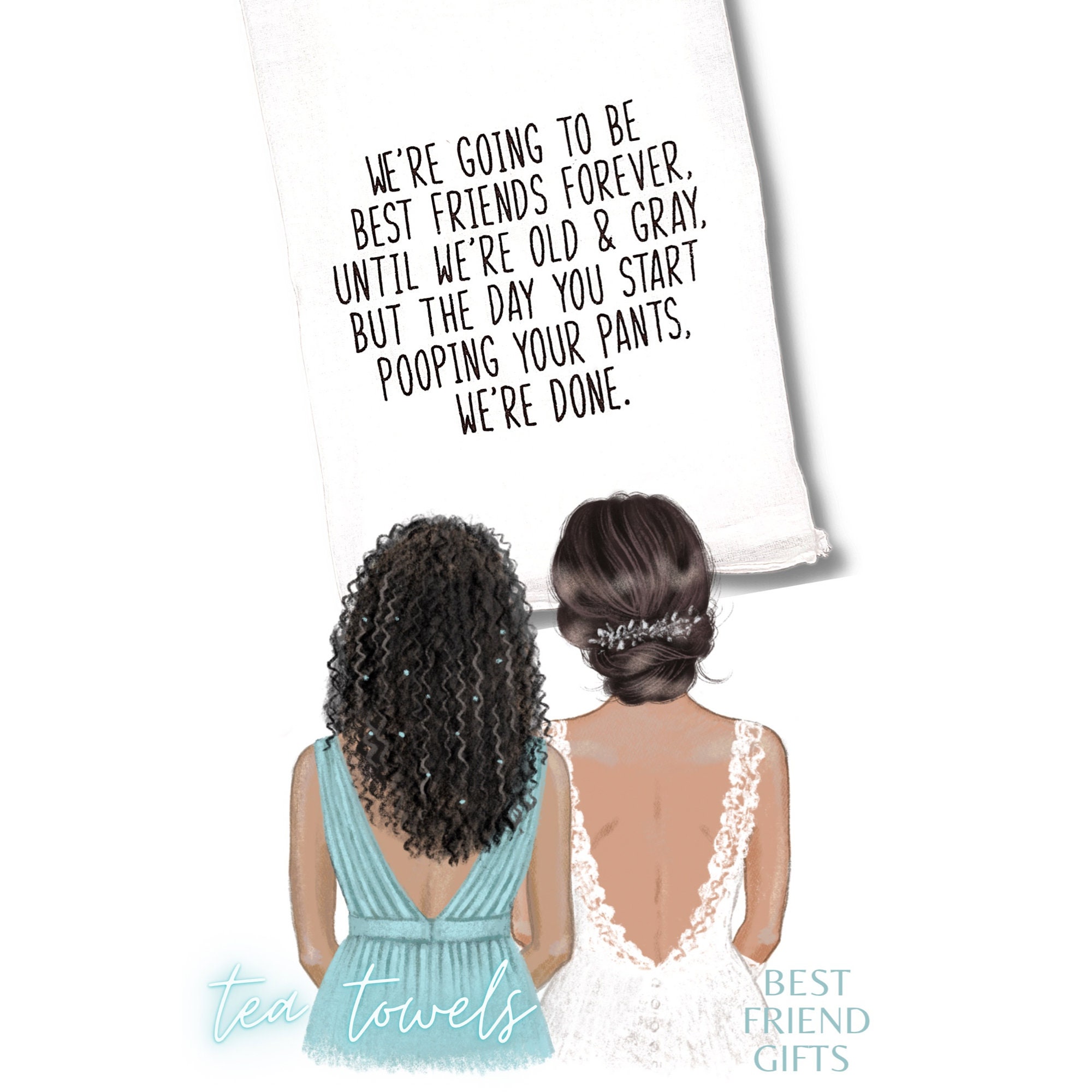 Funny Tea Towel | Best Friend Gift | Pooping Pants | Gift for Women ...