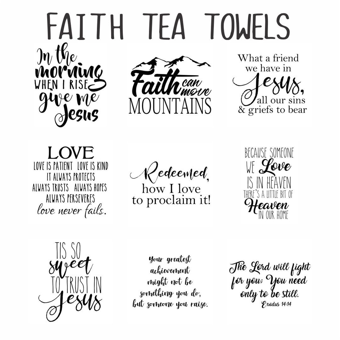 Faith Tea Towels Christian Tea Towel Scripture Tea Towel - Etsy