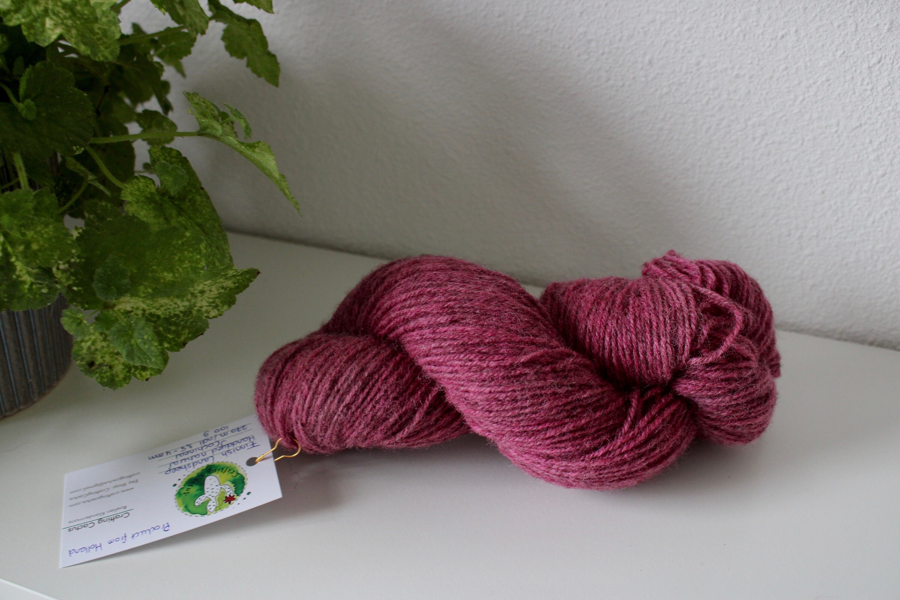 Natural dyed yarn Cochineal Eco-friendly yarn local yarn | Etsy