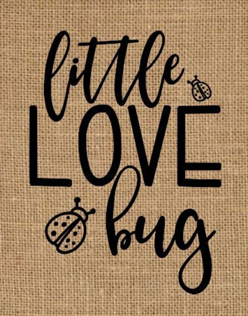 Little Love Bug Burlap Print Nursery Print Nursery Decor - Etsy