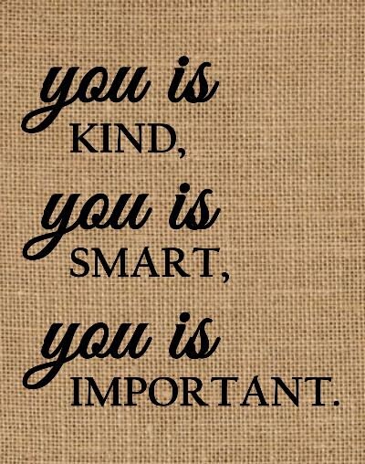You is Kind You is Smart You is Important Burlap Print - Etsy