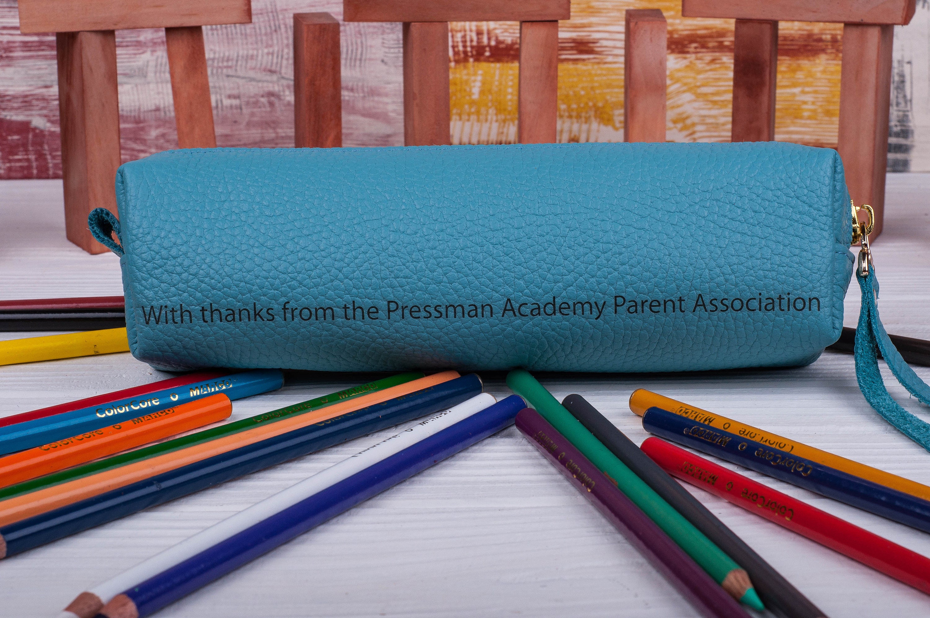 Teachers Gift Handwriting Personalized Leather Pencil Case | Etsy