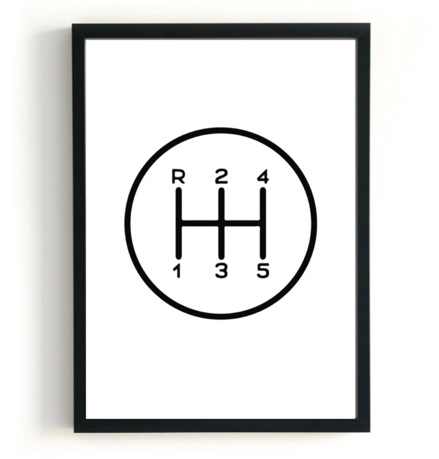 Gear Shift Pattern Print 4 Speed 5 Speed 6 Speed Gift | Etsy