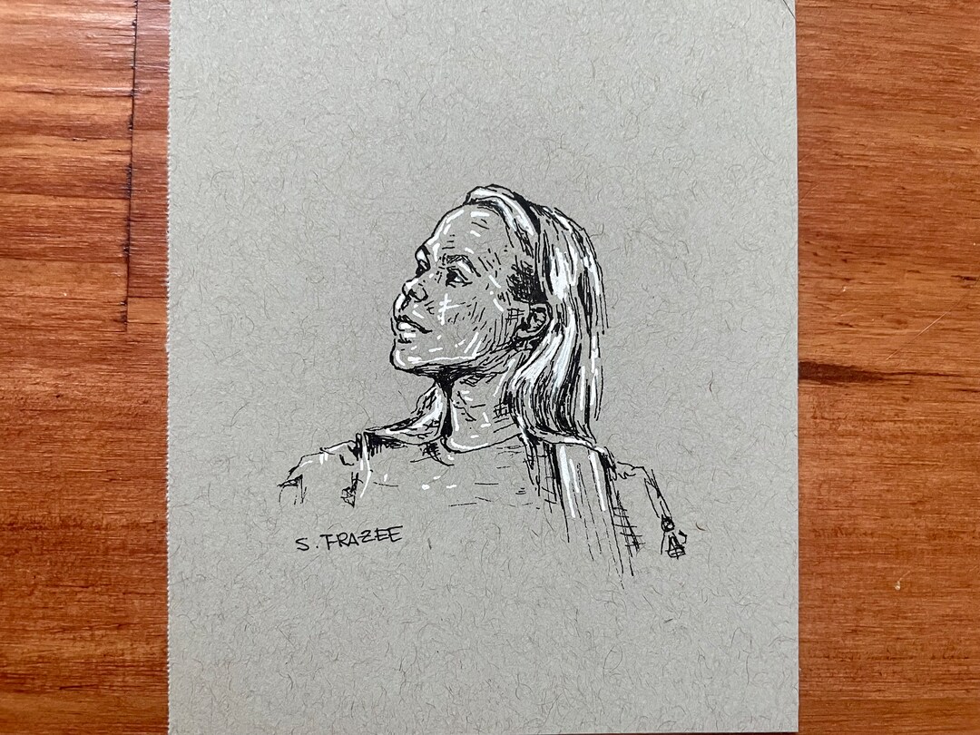 Small Original Portrait Drawing - Etsy