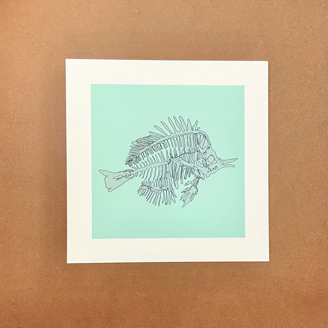 Fish Skeleton Art Print - Etsy