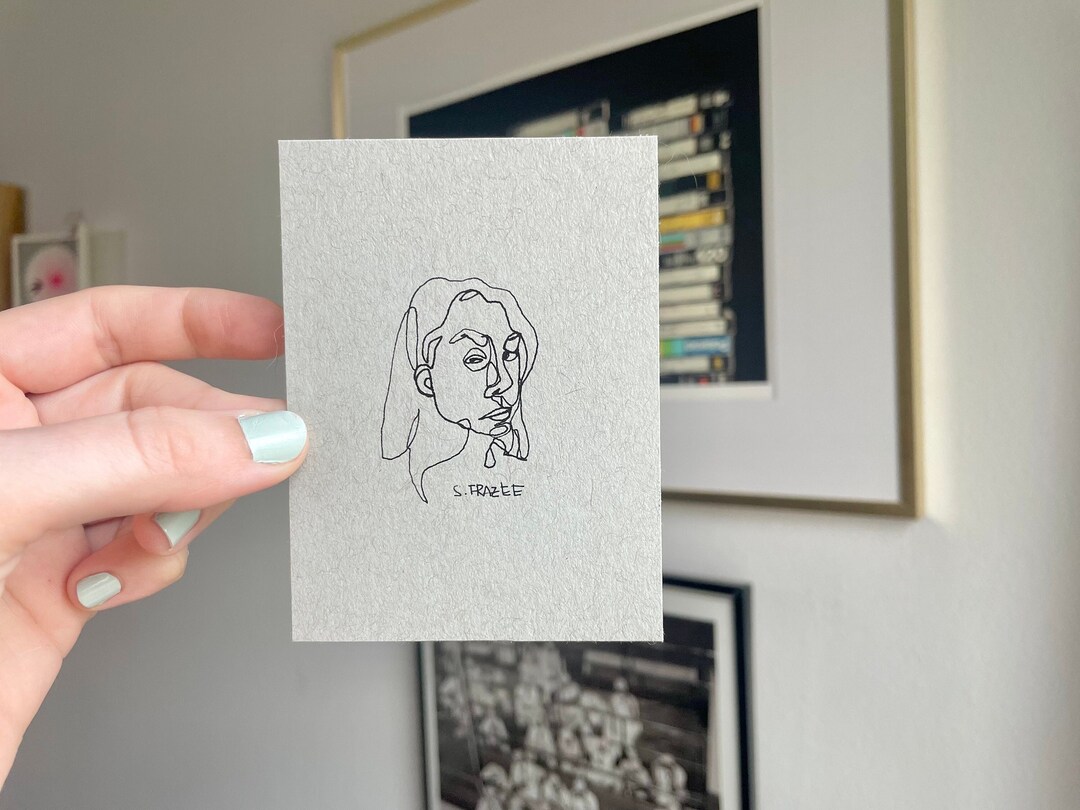 Small Original One Line Portrait Drawing - Etsy