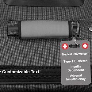 Medical Alert Luggage Tag, Custom Medical ID, Personalized Bag Tag ...