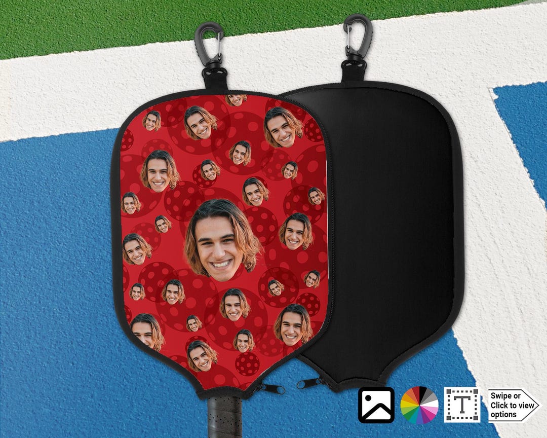 Custom Face Pickleball Paddle Cover: Personalized Pickleball Pattern ...