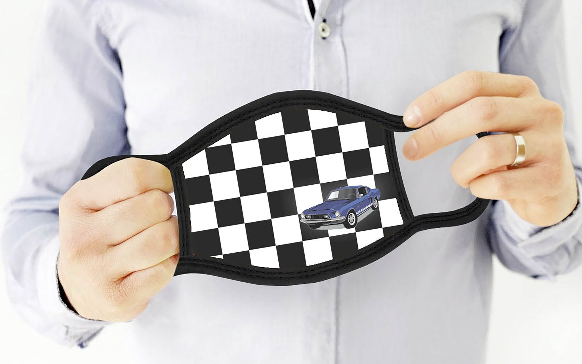 Father's Day Racing Face Mask Car Muscle Car BLACK | Etsy