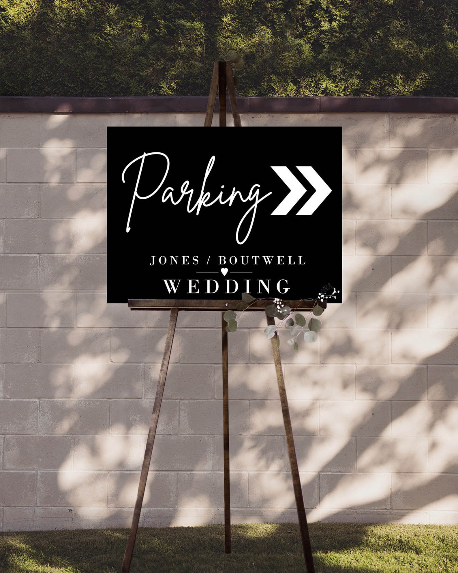 Personalized Wedding Parking Sign Custom Directional Wedding - Etsy